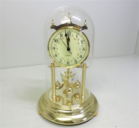 Transitional Design Online Auctions - ELGIN Glass Dome Anniversary Clock