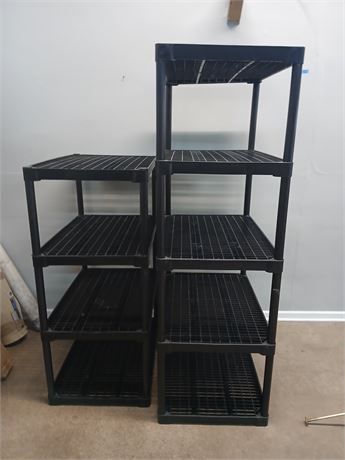 Transitional Design Online Auctions - Black Storage Racks / Two Sizes