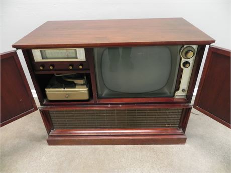 Transitional Design Online Auctions - Olympic Television Radio Console