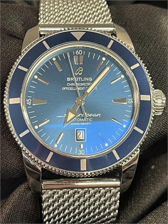 Transitional Design Online Auctions - Breitling SuperOcean Chronometer ...
