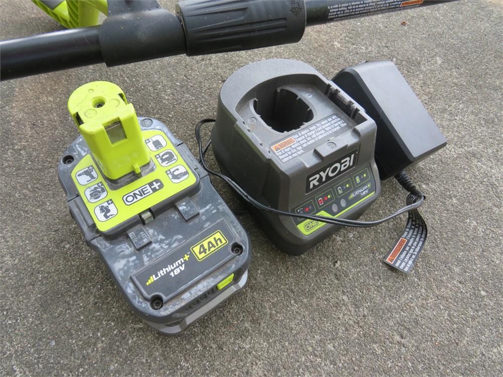 Transitional Design Online Auctions - RYOBI 18V Lithium Cordless String ...