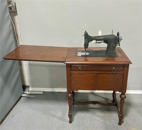 Transitional Design Online Auctions - Antique White Rotary Sewing ...