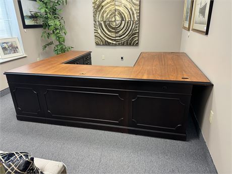 Transitional Design Online Auctions - Desk - Kimball Executive Wrap Around