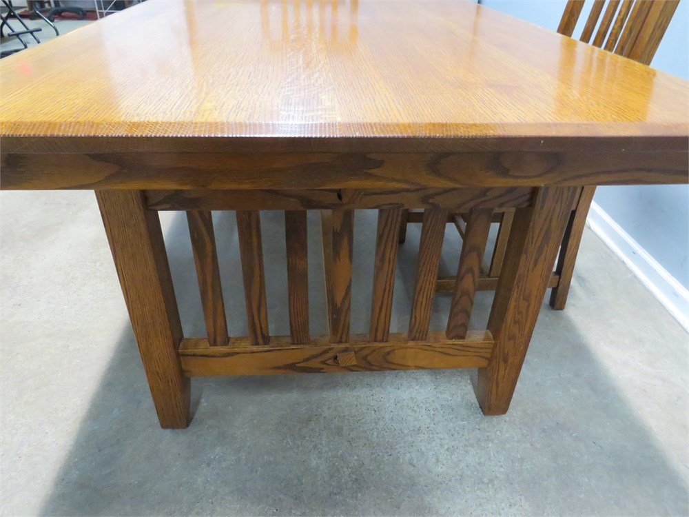 Transitional Design Online Auctions - Amish Made Shaker Style Solid Oak ...