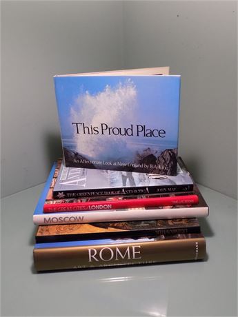 Transitional Design Online Auctions - Travel Table Top Books