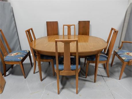 Transitional Design Online Auctions - Dining Table Set / 6 Chairs / Mid ...