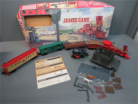 Transitional Design Online Auctions - LIONEL James Gang Model Train Set