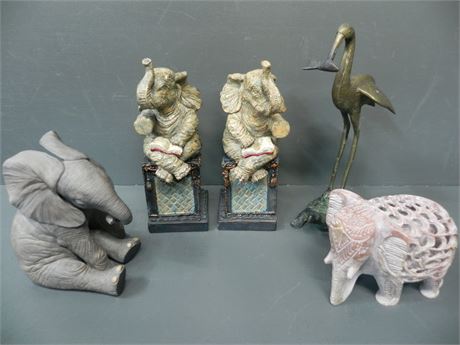Transitional Design Online Auctions - Elephant Book Ends / Lenox ...