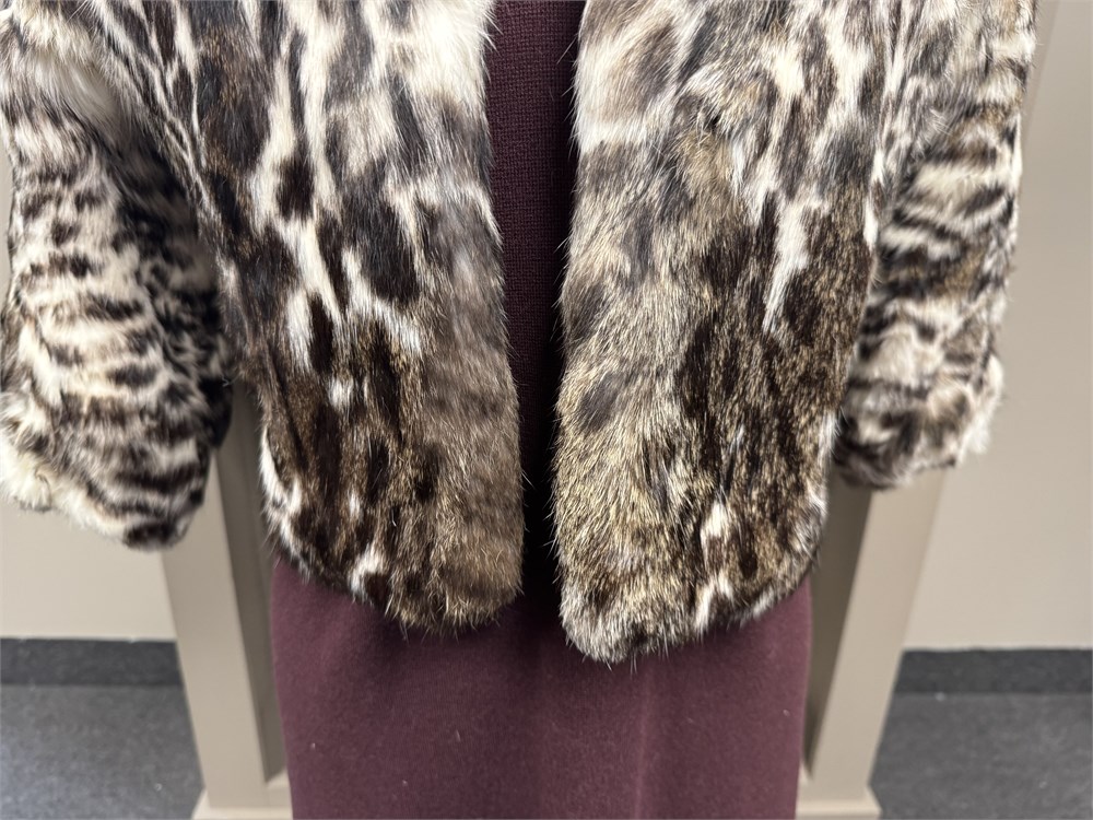 Transitional Design Online Auctions - Fur- Leopard Print Rabbit-Polo ...