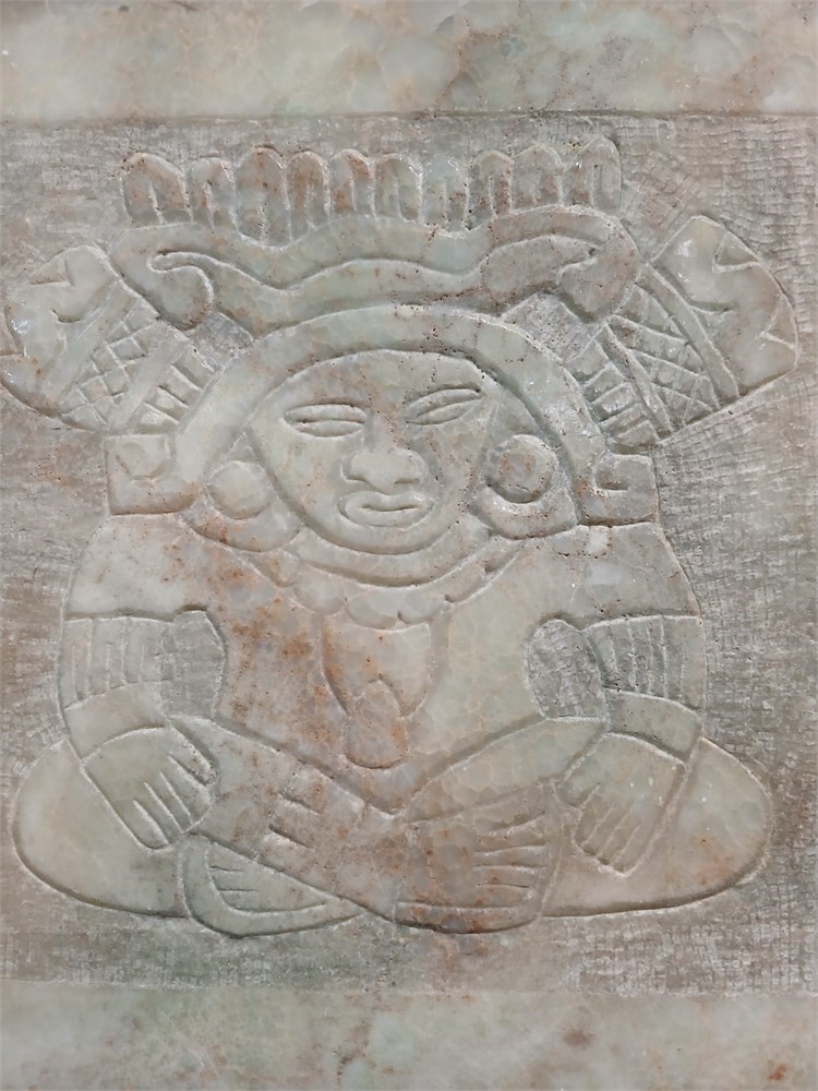 Transitional Design Online Auctions - Aztec Style Stone Wood Panel
