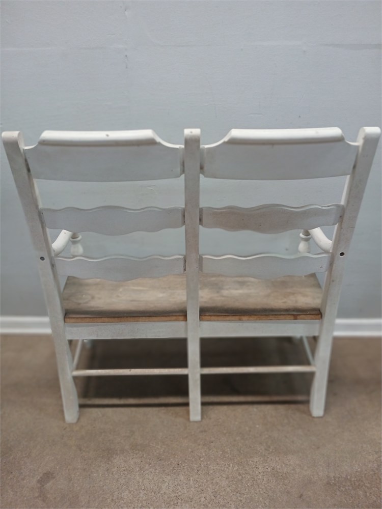 Transitional Design Online Auctions - Ivory & Natural Wood Finish ...