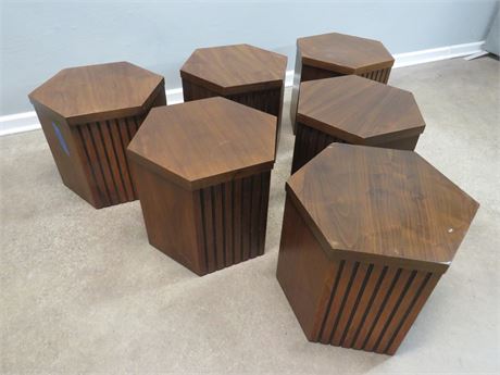 Transitional Design Online Auctions - LANE Mid-Century Hexagonal End ...