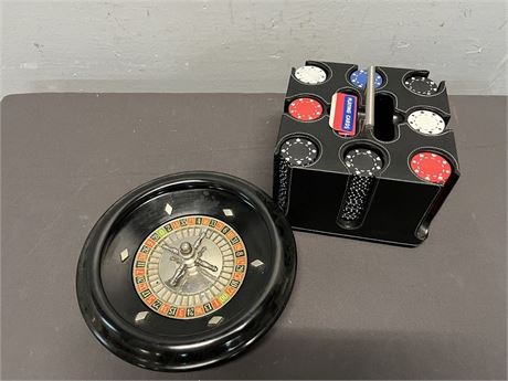 Transitional Design Online Auctions - Table Top Roulette Wheel / Poker ...