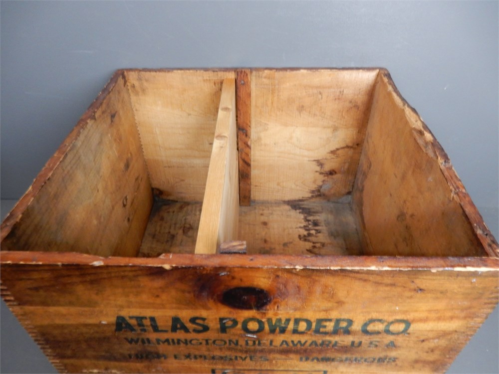 Transitional Design Online Auctions - Wood Crate / Atlas Powder Co ...