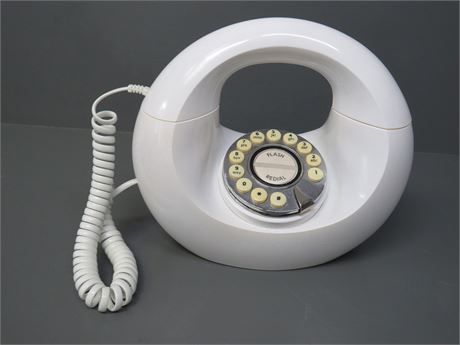 Transitional Design Online Auctions - Retro Donut Phone Polyflame 1970s