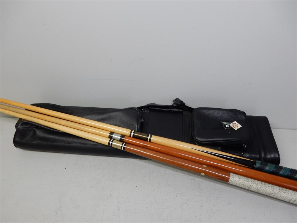 Transitional Design Online Auctions - Vintage Quality Pool Cues & Case