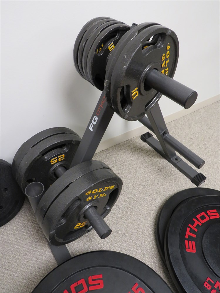 Transitional Design Online Auctions - Olympic Weights Plate Lot Ethos ...