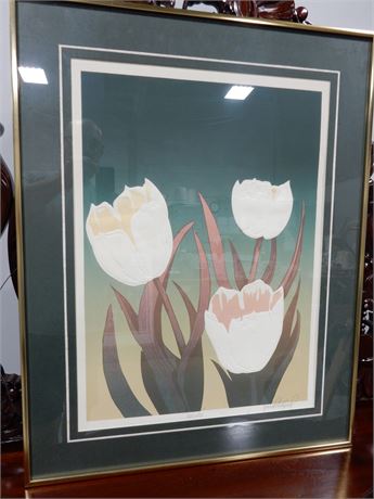 Transitional Design Online Auctions - Signed David Allgood "Tulips ...