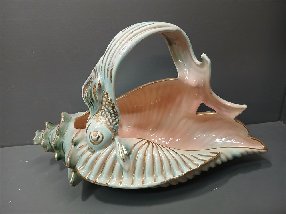 Transitional Design Online Auctions - Hull Pottery Ebb Tide Shell Koi ...