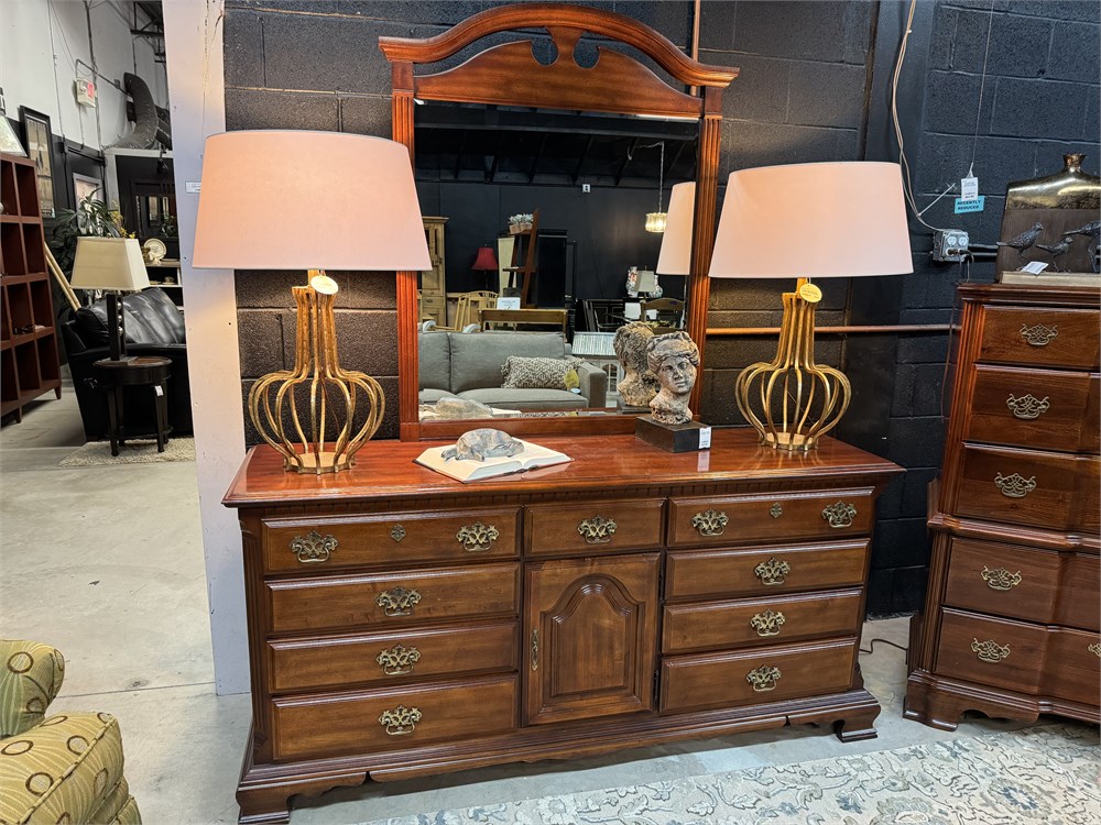 Transitional Design Online Auctions - Sumter Cherry - Triple Dresser