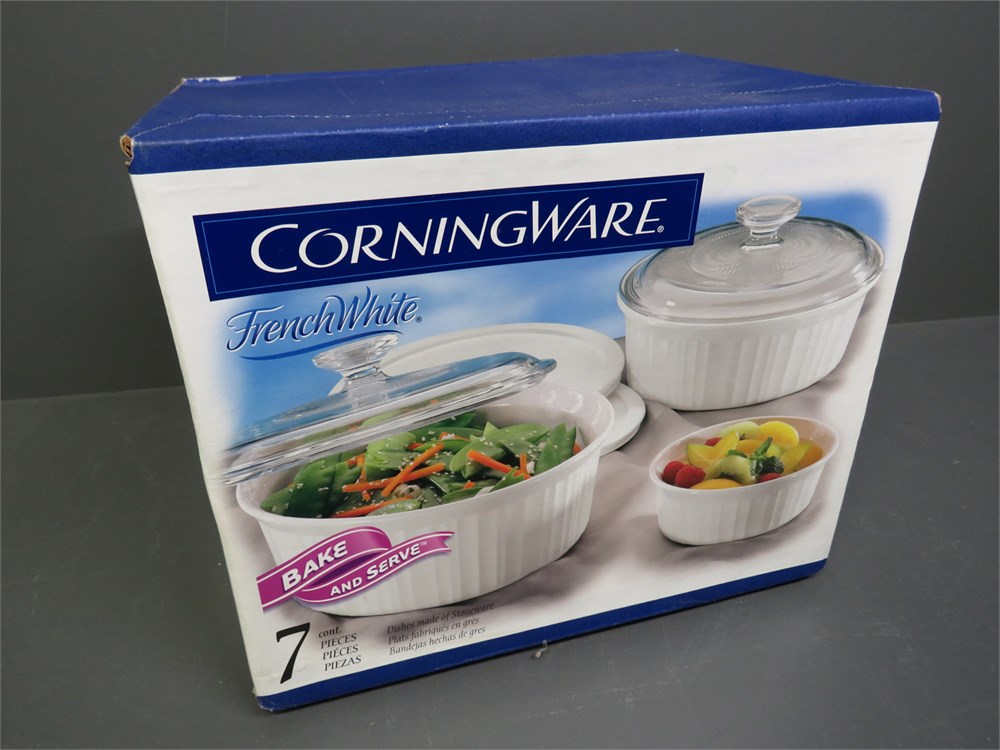 Transitional Design Online Auctions - CORNINGWARE French White Serving Set