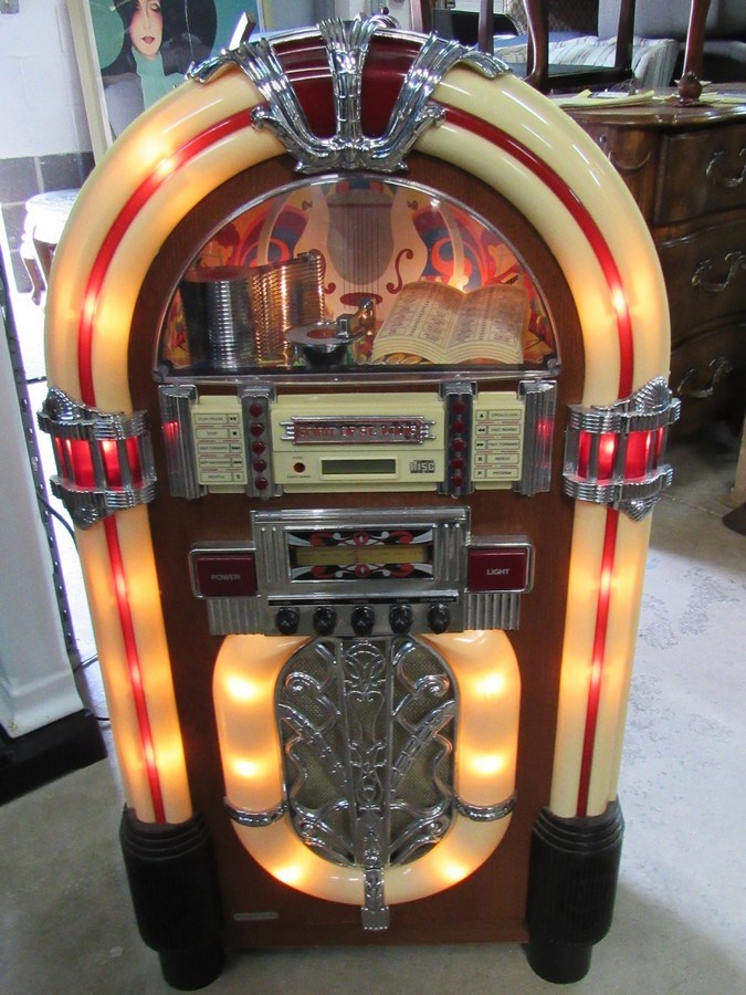 Transitional Design Online Auctions - 1996 "Jukebox" Polyconcept AM/FM CD/Cassette - Wurlitzer ...