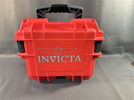 Transitional Design Online Auctions - Red-Grey - 3 Slot Storage Case