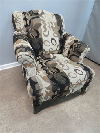 Transitional Design Online Auctions - Modern Print Arm Chair