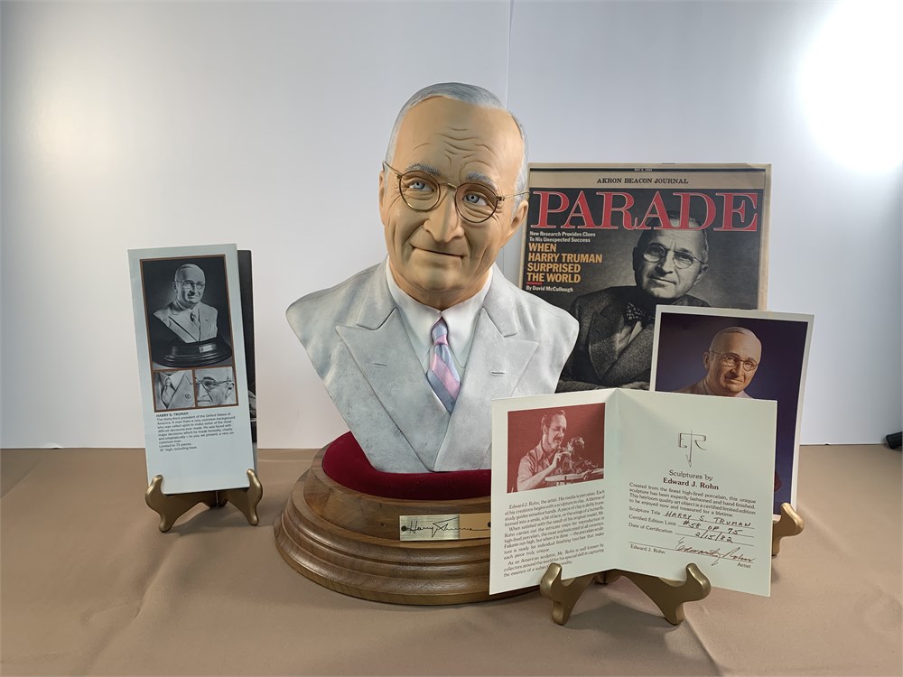 Transitional Design Online Auctions - "EDWARD ROHN" Porcelain Bust ...