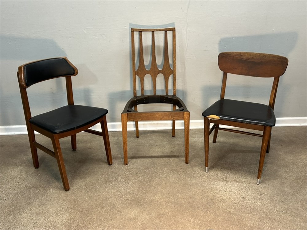 Transitional Design Online Auctions - Mid-Century Dining Chairs w ...