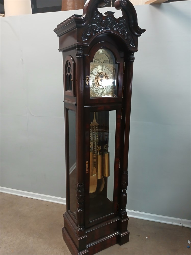 Transitional Design Online Auctions - Howard Miller Grandfather Clock ...