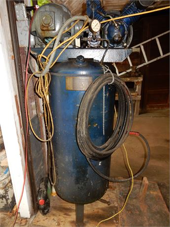 Transitional Design Online Auctions - Air Compressor / Vertical Tank ...