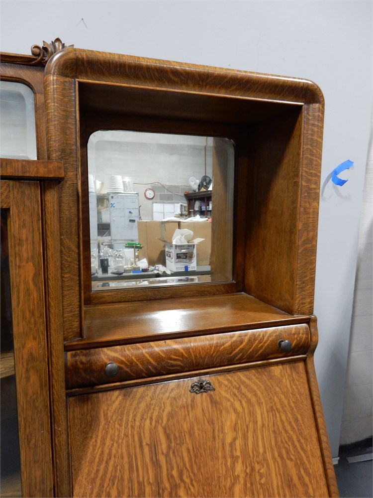 Transitional Design Online Auctions - Antique Rare Drop Front Secretary ...