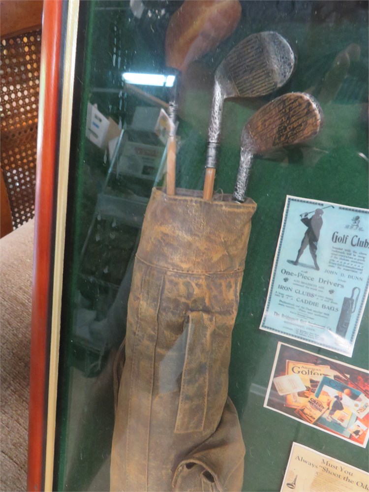 Transitional Design Online Auctions - Vintage Golf Shadow Box Display ...