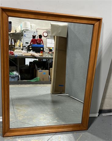 Transitional Design Online Auctions - Maple Framed Mirror