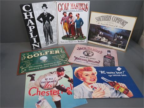 Transitional Design Online Auctions - Vintage Metal Advertising Signs