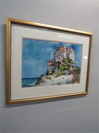 Transitional Design Online Auctions - GUSTAVE WANDER Original Watercolor