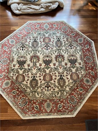 Transitional Design Online Auctions - Rug / Octagon Shape / 5 1/2 ...
