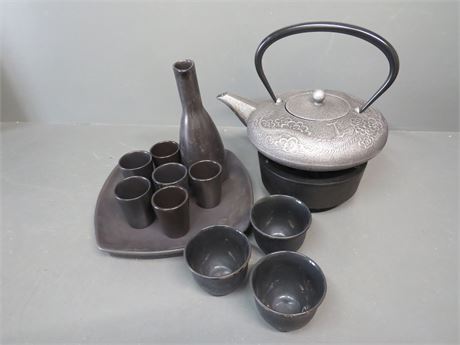 Transitional Design Online Auctions - Asian Teavana Cast Iron Teapot ...
