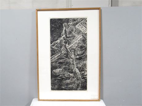 Transitional Design Online Auctions - Jeanne Denton-Nelson Signed Block ...