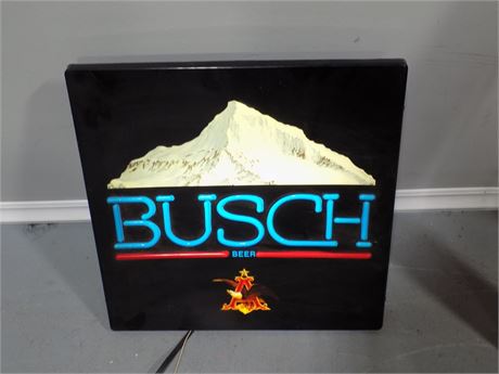 Transitional Design Online Auctions - 1980's Busch Beer Sign
