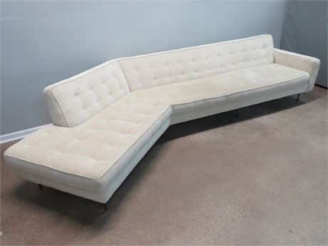 Transitional Design Online Auctions - Mid-Century Angled Sofa