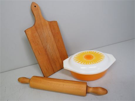 Transitional Design Online Auctions - Vintage 1947 Wooden Cutting Board ...
