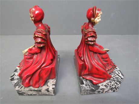 Transitional Design Online Auctions - JB HIRSCH Art Deco Bookends Cast ...