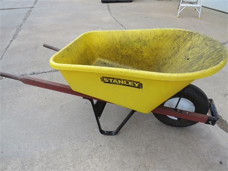 Transitional Design Online Auctions - STANLEY Poly Tub Wheelbarrow
