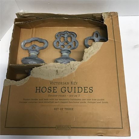 Transitional Design Online Auctions - Patio Garden Hose Guides Cast ...