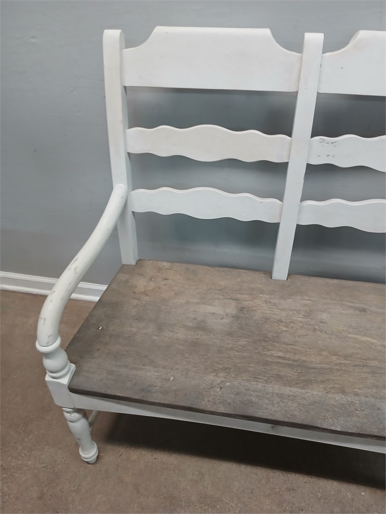 Transitional Design Online Auctions - Ivory & Natural Wood Finish ...