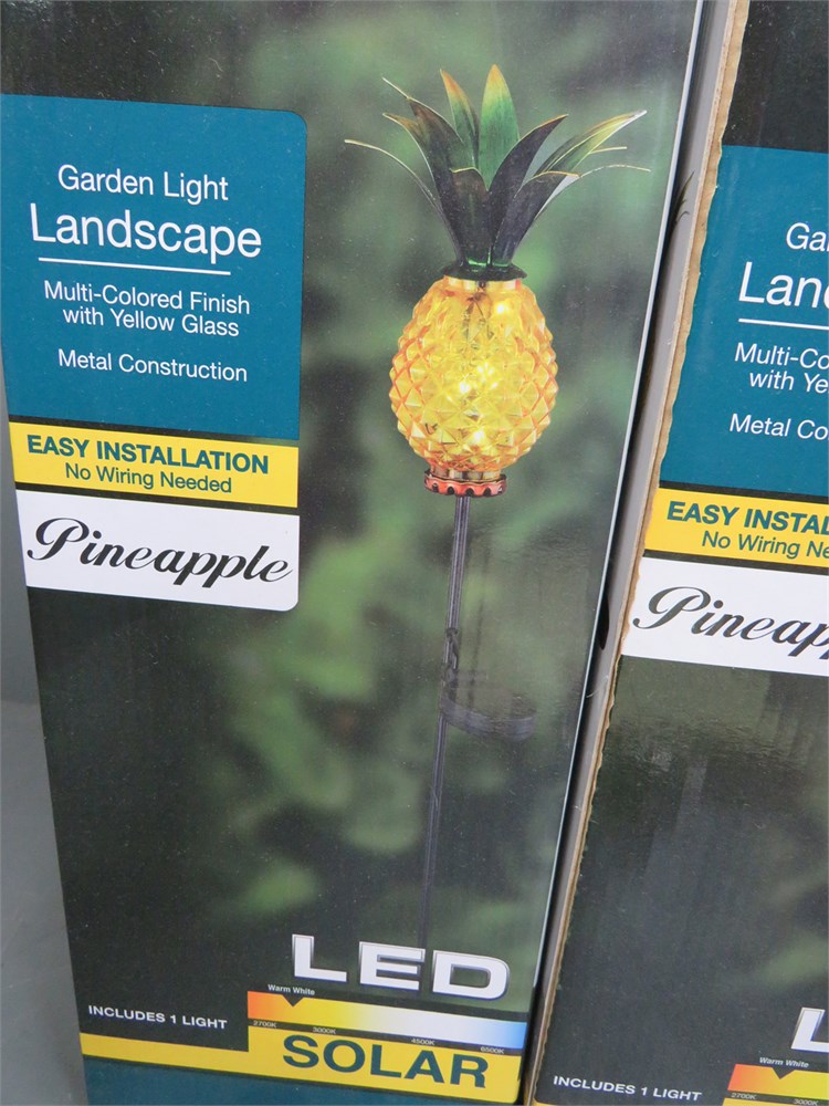 Transitional Design Online Auctions - LED Pineapple Solar Light Set