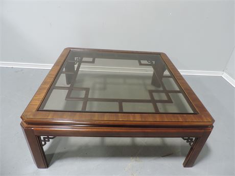 Transitional Design Online Auctions - Asian Style Square Coffee Table