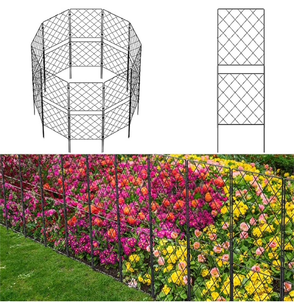 Transitional Design Online Auctions - Iron Splicing Rhombus Garden ...
